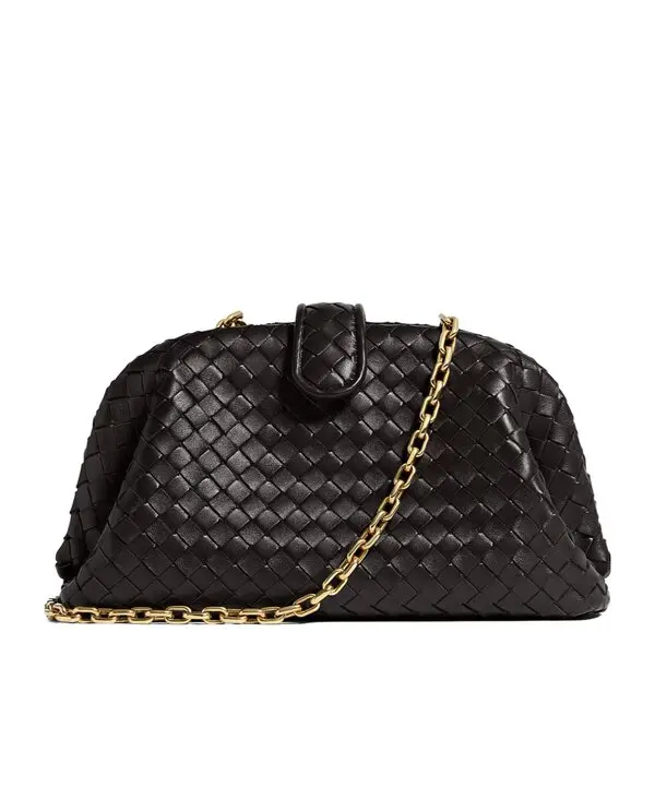 Bottega Veneta Small Lauren 1980 Clutch With Metal Chain Strap