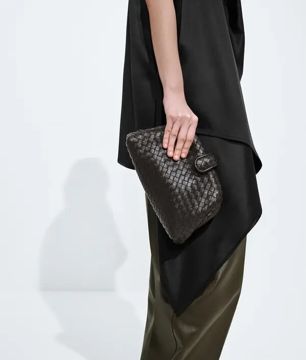 Bottega Veneta Small Lauren 1980 Clutch With Metal Chain Strap