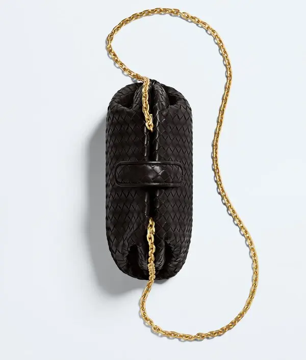 Bottega Veneta Small Lauren 1980 Clutch With Metal Chain Strap