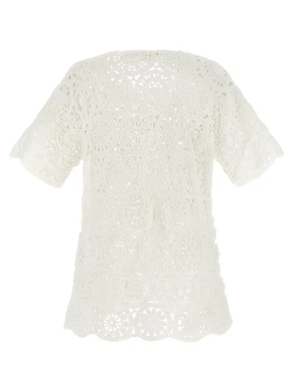 Comme Des Garçons Crochet Short-sleeved Knitwear