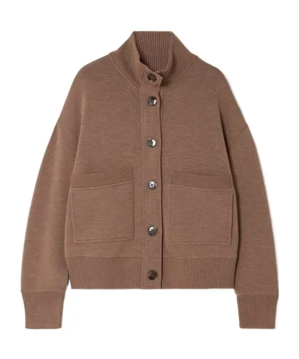 Varley Sabrina Button-fastening Sweatshirt - Brown