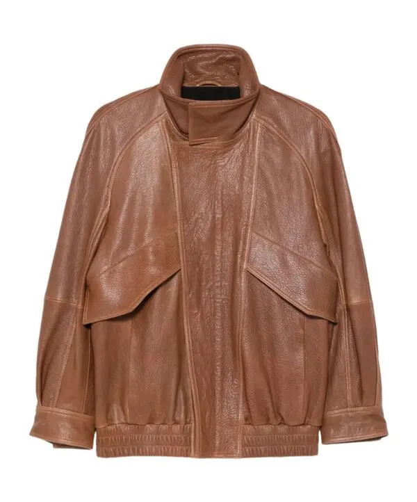 Nour Hammour Patchwork Leather Jacket
