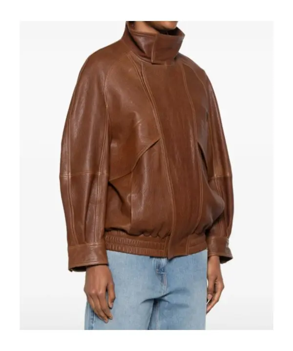 Nour Hammour Patchwork Leather Jacket