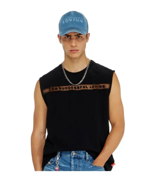 DIESEL® X Tinder Bleach-wash Logo-print Cap
