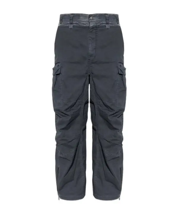 DIESEL® Relaxed Fit Cargo Pants - Blue