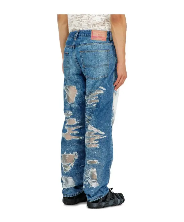 DIESEL® D-macs Distressed Mesh-panel Jeans