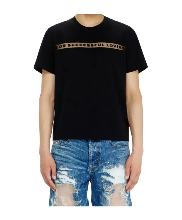 DIESEL® X Tinder Logo-print Sheer-panel T-shirt