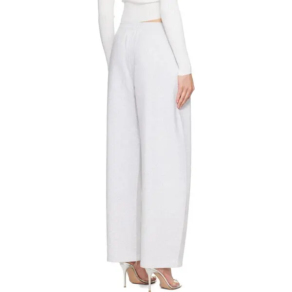 Alexander Wang Relaxed Fit Straight-leg Pants With Crystal Detailing - Light Heather Ash