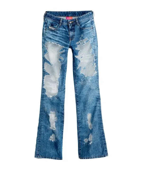 DIESEL® X Tinder 1969 D-ebbey Distressed-effect Jeans