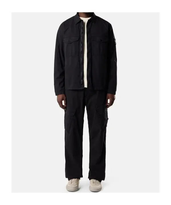 Stone Island Long-sleeved Shirt Jacket - Black