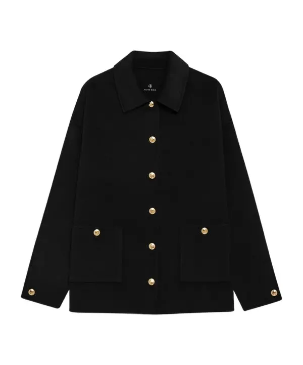 ANINE BING Cashmere Single-breasted Casual Jacket - Black