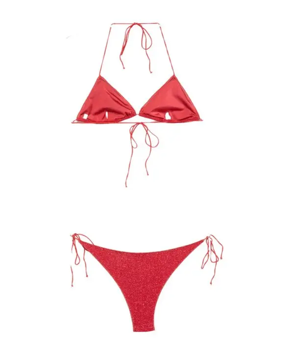 Oseree Glitter-effect Triangle Bikini