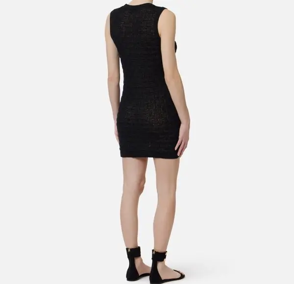 Elisabetta Franchi Sleeveless Knitted Mini Dress With Tassel Detail
