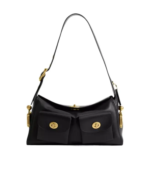 COACH Turnlock Haversack Bag - Black