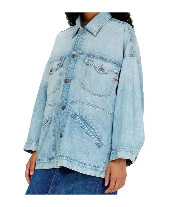 DIESEL® De-lin Bartack-stitch Denim Jacket