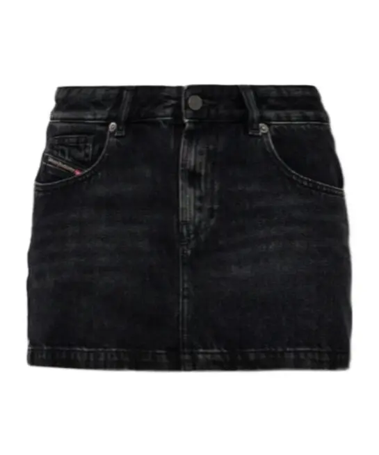 DIESEL® Logo Patch Denim Skirt