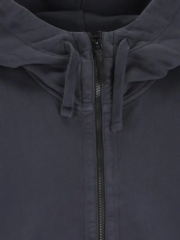 Stone Island Long-sleeved Zippered Hooded Sweatshirt