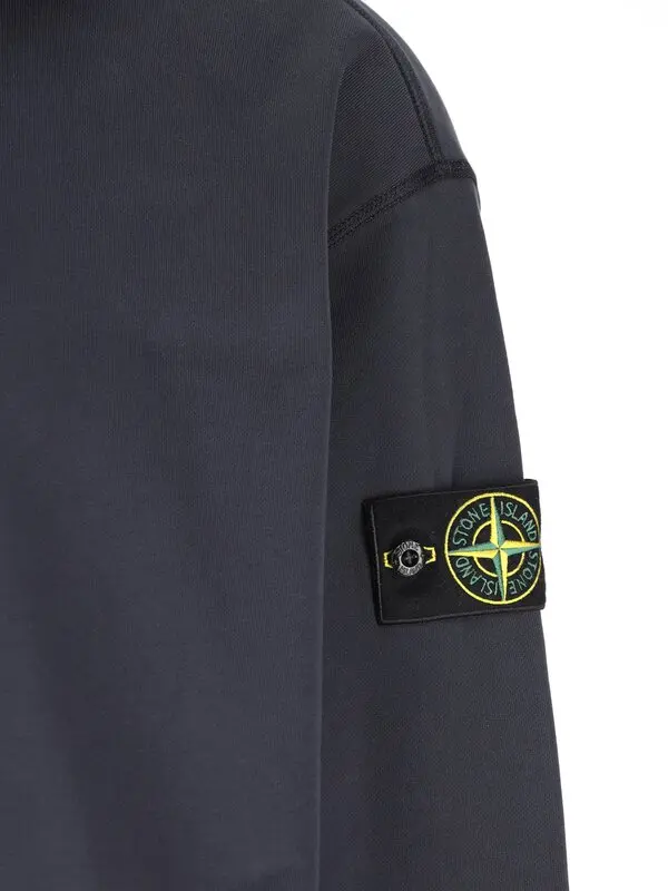 Stone Island Long-sleeved Zippered Hooded Sweatshirt