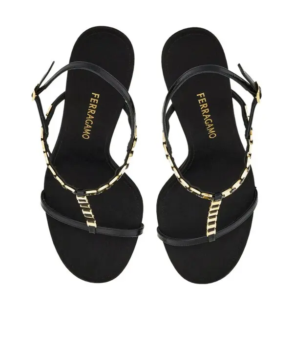 FERRAGAMO Vara Chain T-strap Sandal