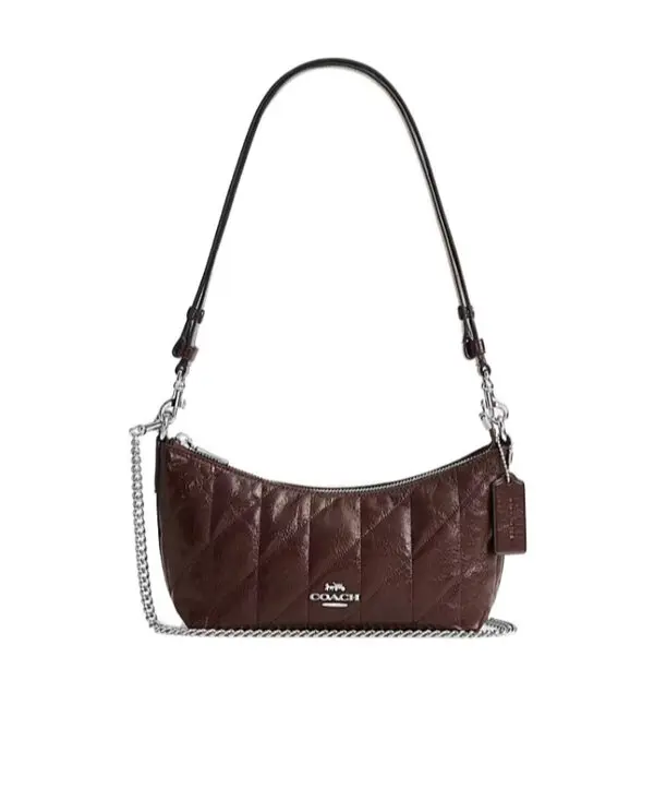 COACH Quilted Details Caitlin Shoulder Bag - Red