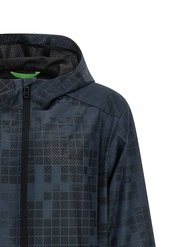 Hugo Boss Patterned Hooded Jacket