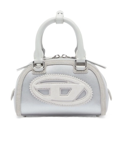 DIESEL® 1dr Dome Top Handle Shoulder Bag - Silver
