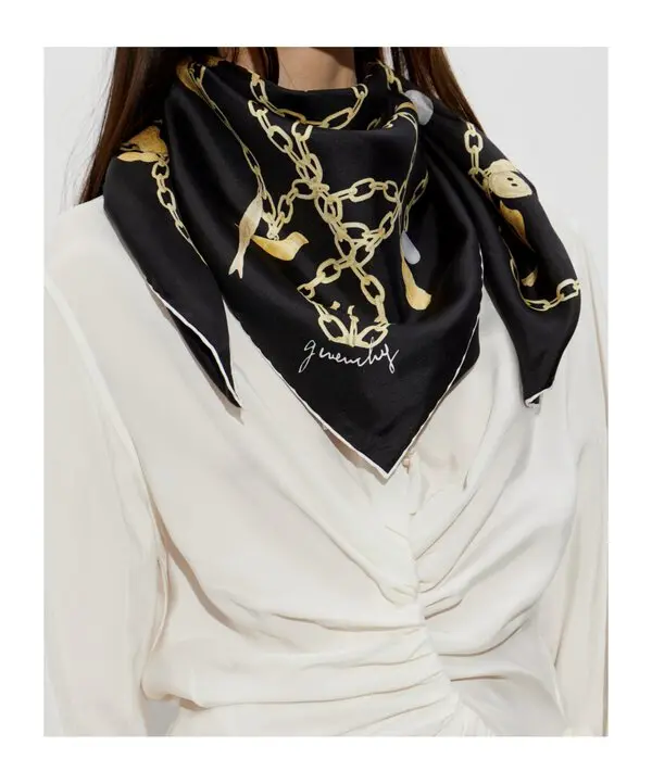 Givenchy Chain-motif Silk Scarf