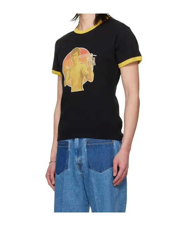 LU'U DAN Bruce Lee X Collaboration Ringer Crew Neck T-shirt