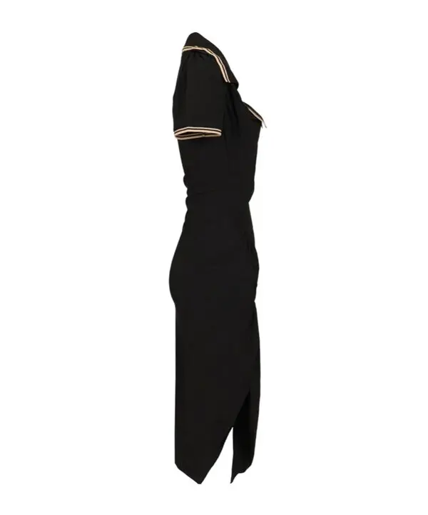 VIVIENNE WESTWOOD Long Polo-collar Midi Dress - Black
