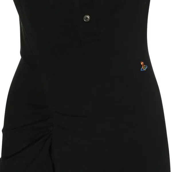 VIVIENNE WESTWOOD Long Polo-collar Midi Dress - Black