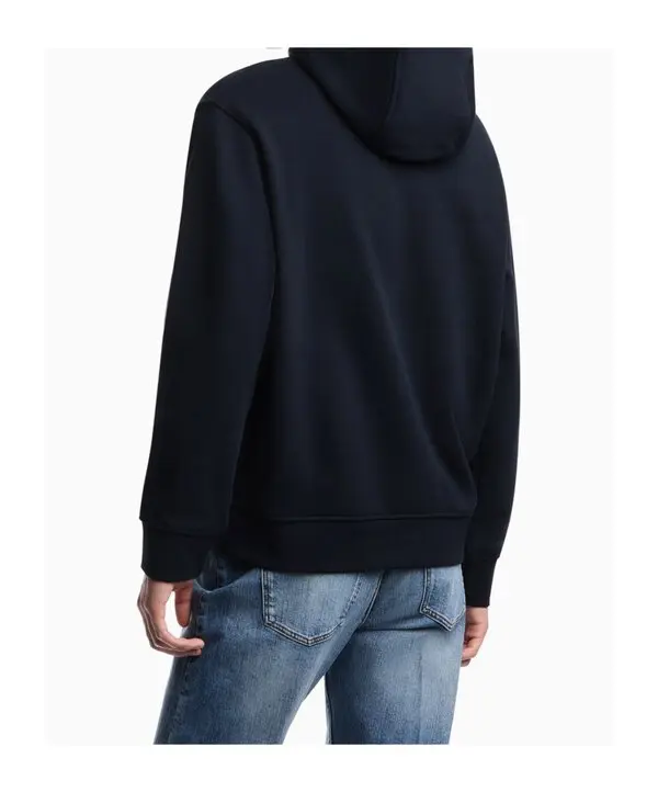 Emporio Armani Double-drawstring Hoodie With Embossed Logo