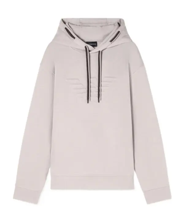 Emporio Armani Drawstring Hood Crew-neck Sweater