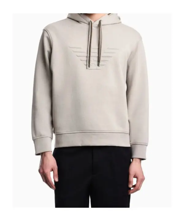 Emporio Armani Drawstring Hood Crew-neck Sweater
