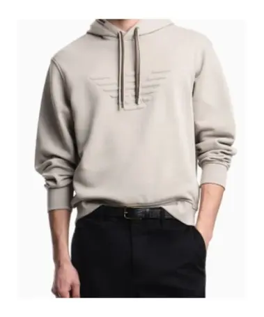 Emporio Armani Drawstring Hood Crew-neck Sweater