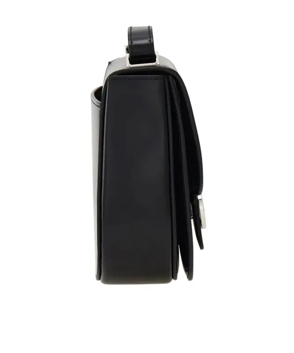 FERRAGAMO Double Gancini North-south Crossbody Bag - Black