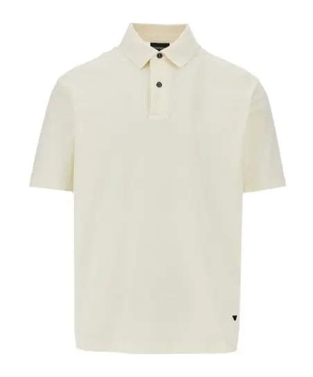 Emporio Armani Button Detailed Short-sleeved Polo Shirt - Beige