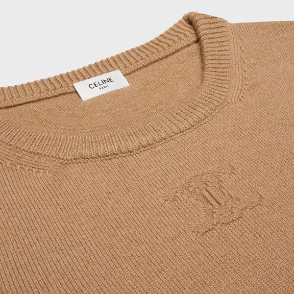 Celine Crew Neck Sweater In Heritage Cashmere