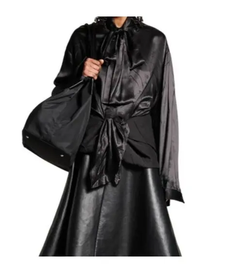 Balenciaga Satin Bow Detail Blouse