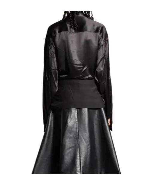 Balenciaga Satin Bow Detail Blouse