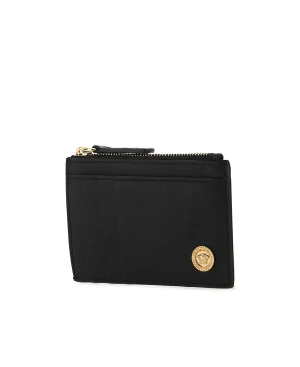 Versace Medusa Plaque Zipped Wallet