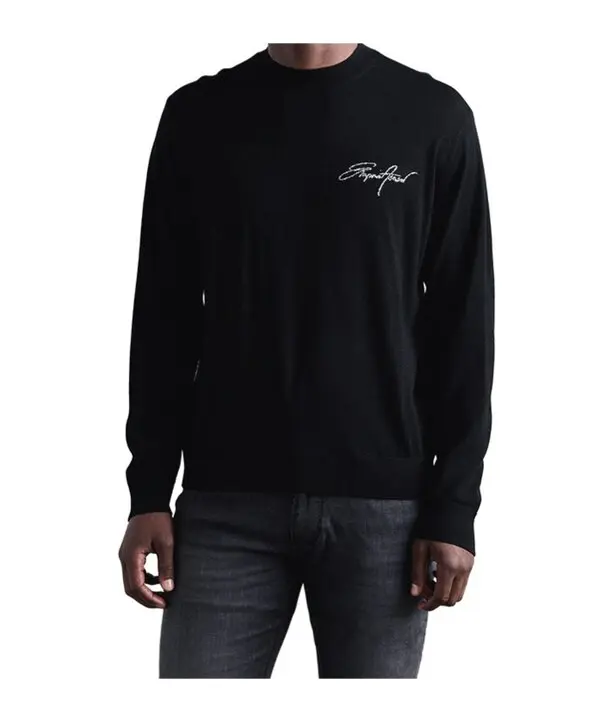 Emporio Armani Crew Neck Long Sleeve Knit Sweater