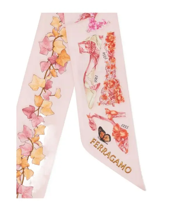 FERRAGAMO Eden Shoes Print" Silk Mini Bandeau