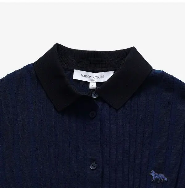 Maison Kitsuné Logo Embroidered Cardigan