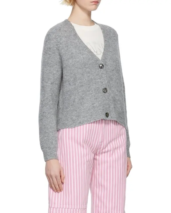 GANNI Relaxed Wool Cardigan