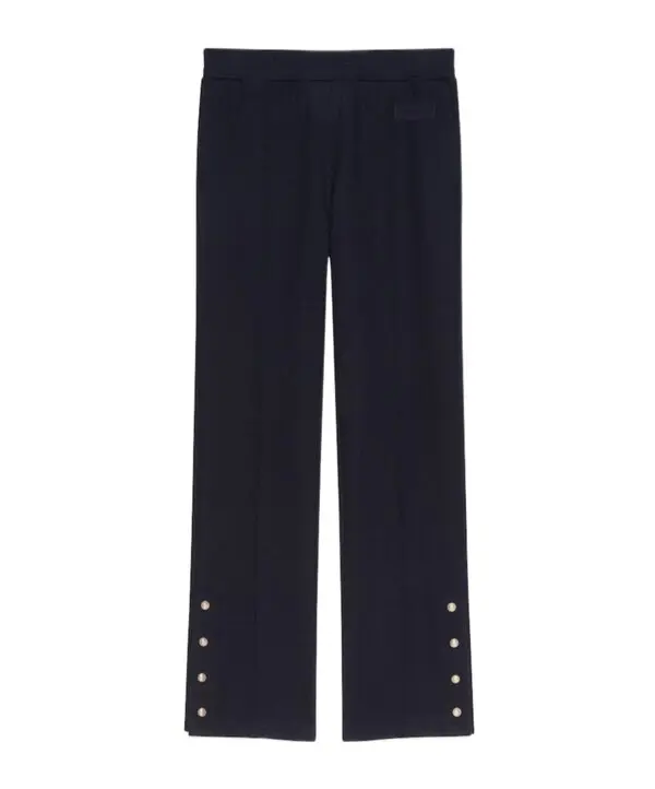 Givenchy Joggers In Wool Cashmere With Patch - Navy