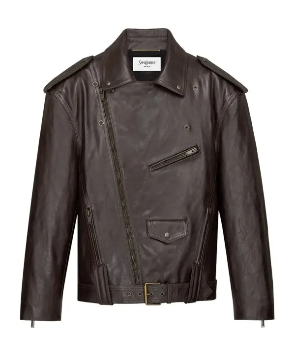Saint Laurent Belted Biker Jacket