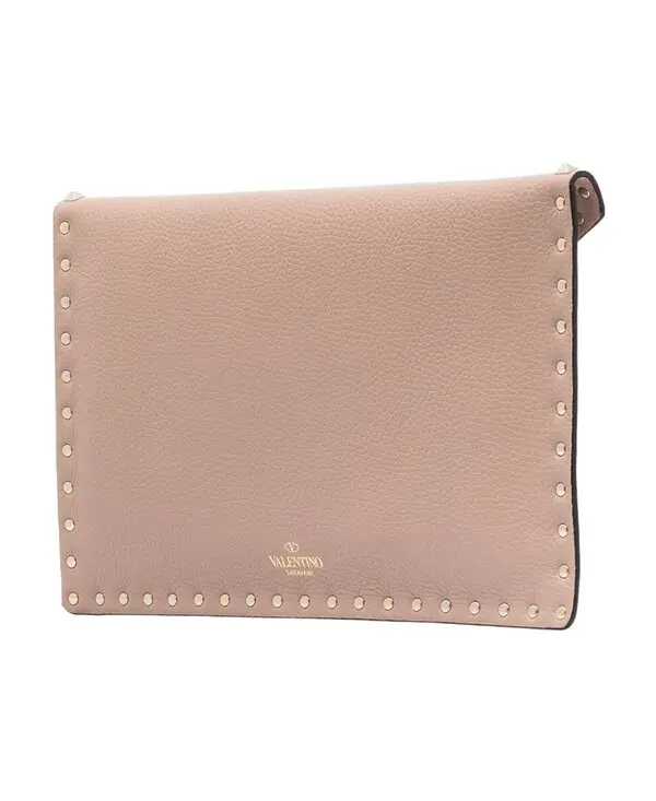 Valentino Garavani Rockstud Foldover Top Envelope Pouch