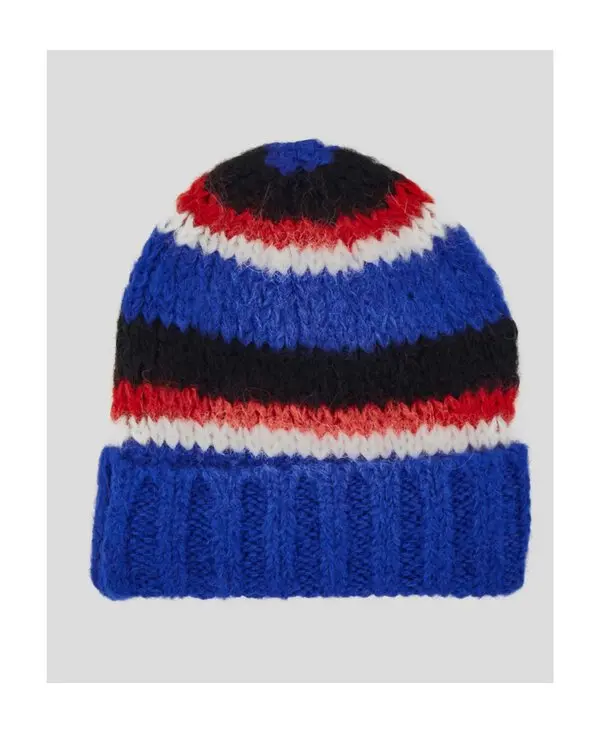 Saint Laurent Striped Knitted Hat