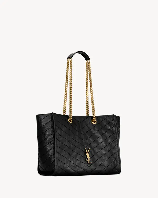 Saint Laurent Niki Shopping Bag In Vintage Leather