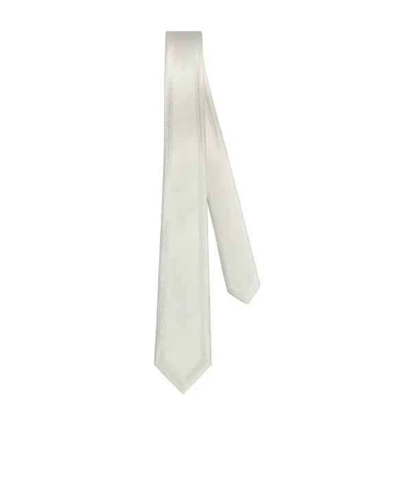 Dior Moulures Tie - White